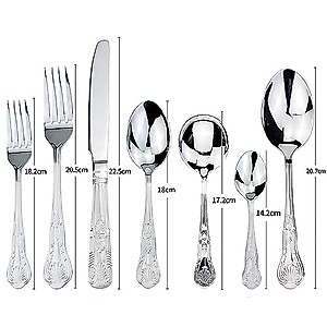 Silverware Set Cutlery Utensil Stainless Steel Flatware Luxury Home Restaurant Small Business,Mirror Finish Tableware 20 Piece Service for 4