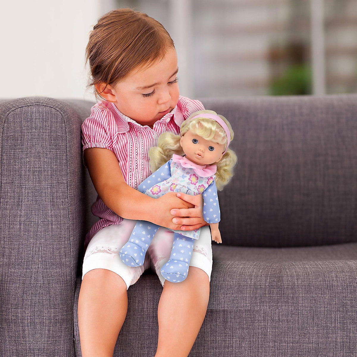 Gift Boutique Soft Baby Doll, 12 Inch Girl Doll with Blond Hair, My First Doll for Infants, Toddlers, Girls and Boys