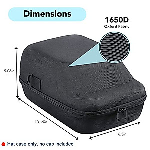 Ozueccr Hard Case, Storage for Baseball Caps with Carrying Handle & Shoulder Strap - This Organizer Holder Protects up to 6 Hats - Perfect for Traveling & At-Home Storage