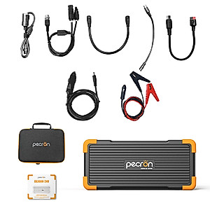 pecron EB3000-24V 3072Wh Expansion Battery for E2000LFP Portable Power Station,100W USB-C & DC12V/30A LiFePO4 Extra Battery Emergency Power Backup for Home Van Outdoor