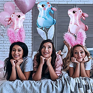 8pcs 27" Bunny Balloons, Easter Rabbit Balloons Aluminum Foil Easter Party Decoration 2023 New Year Party Decoration for Birthday Party, Baby Shower, Gender Reveal