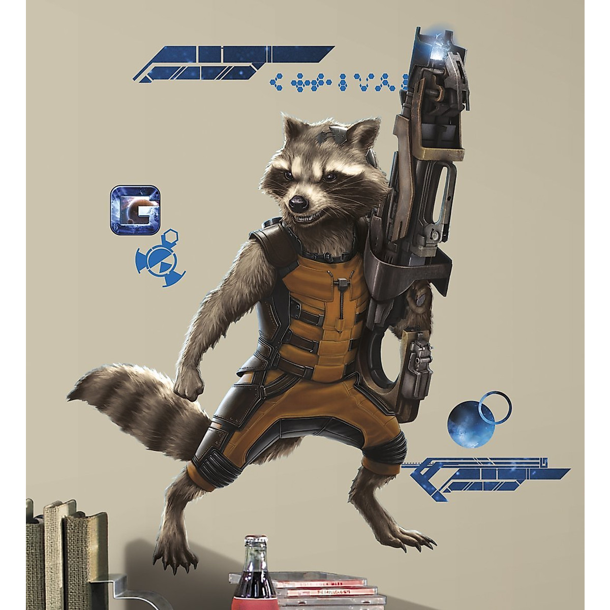 RoomMates Guardians of the Galaxy Raccoon Peel and Stick Giant Wall Decals