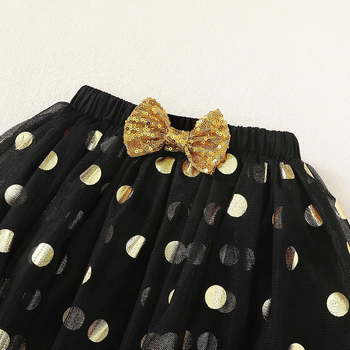 LYSMuch Toddler Kids Baby Girl's Birthday Outfits Princess Vest Sleeveless Shirt Mesh Tutu Skirt Set (Black Birthday Princess Long sleeve,7-8 Years)