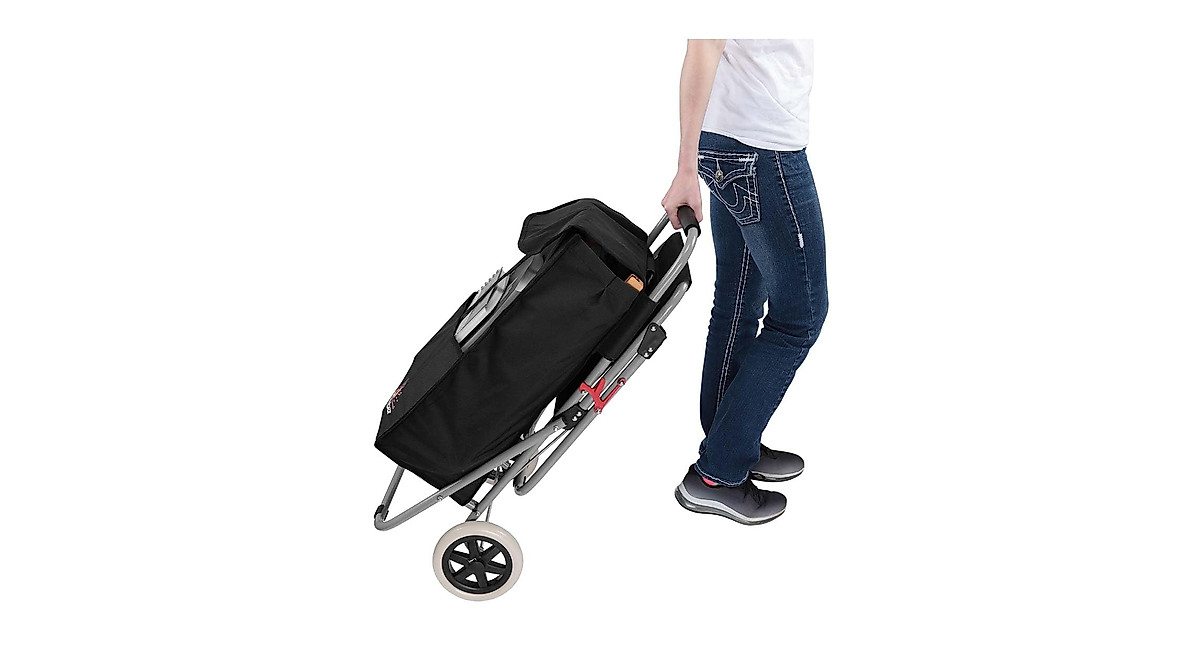 ArtComber Folding Rolling Chair with Storage – Portable Art & Shopping Cart