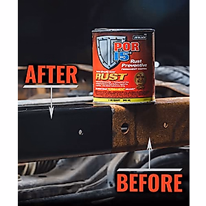 POR-15 Stop Rust Kit, Non-Porous Coating Seals and Protects Metal from Rust and Corrosion, Gloss Black