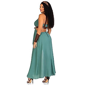 Leg Avenue Women's 4 Piece Warrior Maiden Costume, Green, Small