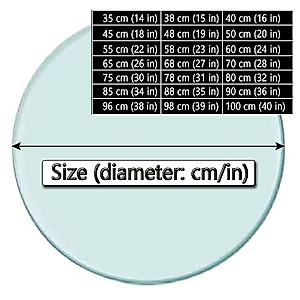 SNWGPLY Kitchen Dining Table Top, Round Dining Table Glass Table Top, Round Glass Table Top Replacement, 6 Non-Slip Rubber Pads, 35-100cm, Easy to Clean, Transparent
