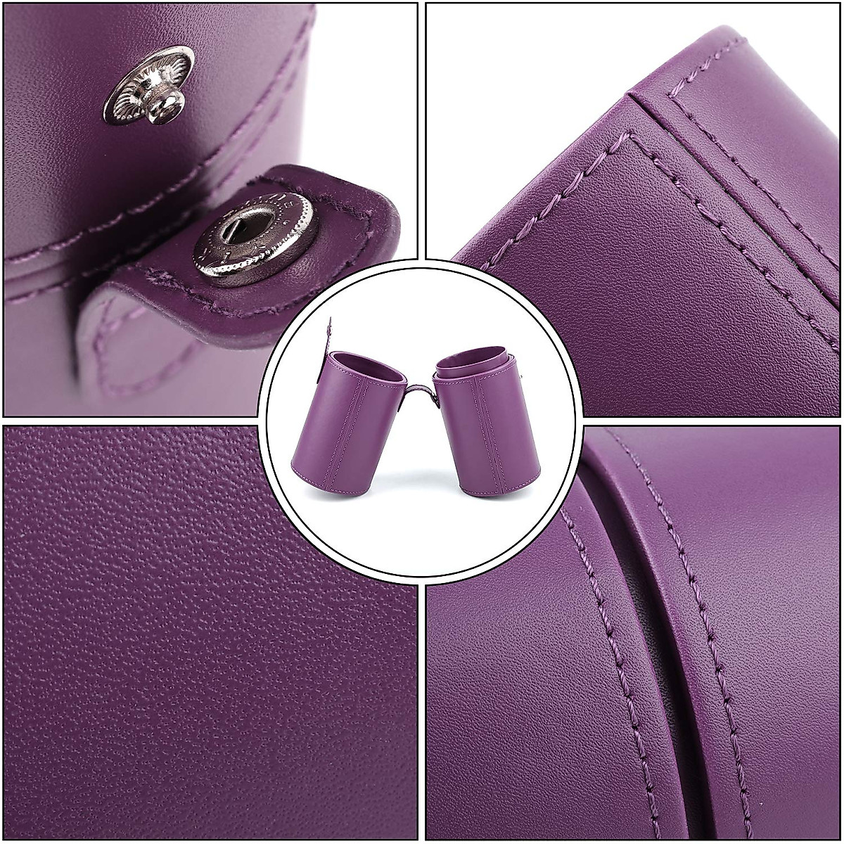 Narwey Makeup Brush Holder Travel Brushes Case Bag Cup Storage Dustproof for Women (Purple)