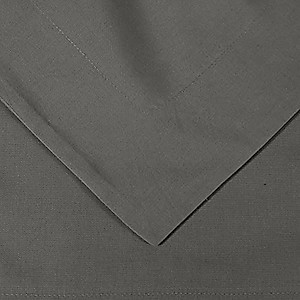 SUPERIOR Cotton Percale Duvet Cover Set, King/California King, Gray, 3-Pieces