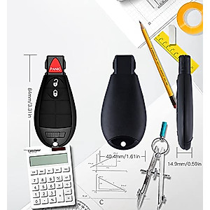 VERYOH Key Fob Replacement Fits for Chrysler 300 08-2010, Dodge Challenger Charger Durango Journey Ram 08-2013, Grand Caravan 08-2019, Grand Cherokee 08-2013, M3N5WY783X (Set of 2)