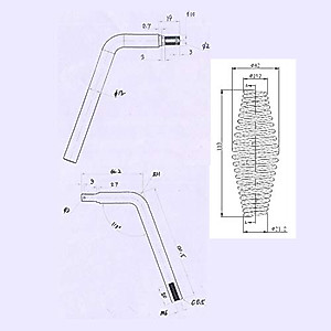 Gooyoou 5" Stainless Spring Handle with 1/2" Steel Rod for BBQ pits Trailers, Custom Metal Projects, Custom Built Grills, Smokers, Pits, Wood Stoves,cabinets