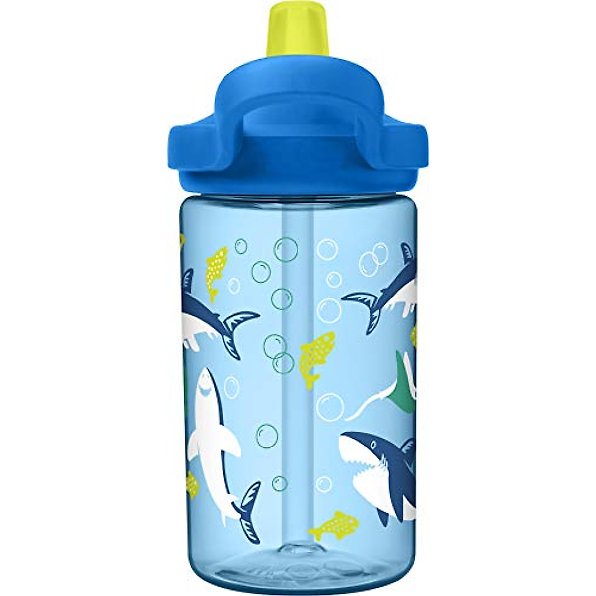 CamelBak eddy+ 14 oz Kids Water Bottle with Tritan Renew – Straw Top, Leak-Proof When Closed, Sharks and Rays