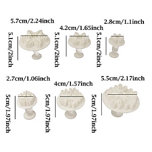 Honbay 6PCS Plastic Snowflake Fondant Cookie Cake Plunger Cutters Molds Embossing Tools for Baking