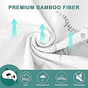 HUXMEYSON Queen Mattress Protector, Fully Waterproof Mattress Protector, Breathable and Noiseless Mattress Cover with 8-21 Deep Pocket, 60 x 80 Inch