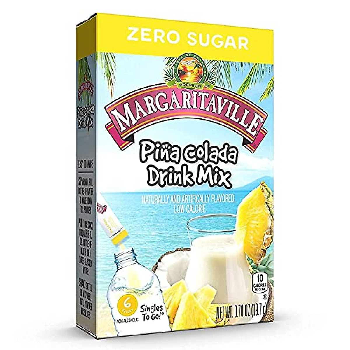 Margaritaville Singles To Go Drink Mix Ultimate Summer Variety Party Bundle Margarita, Pina Colada & Strawberry Daiquiri, (18 Piece Assortment)