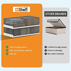 eShelf Under Bed Storage with Wheels, 3 Pack 27Gal Stackable Under Bed Storage Containers, Foldable Organizer Storage Bins with Lids, Collapsible Storage Drawers for Clothes, Bed Sheets, Shoes, Books