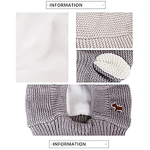 JIMUKEJI 2022 Dog Ear Muffs Noise Protection Winter Neck and Ear Warmer Hood for Pets Cat Dogs Stress Anxiety Relief Hood Warm Dog Knitted Hat Holiday Outdoor Walking Essential Clothing Matching