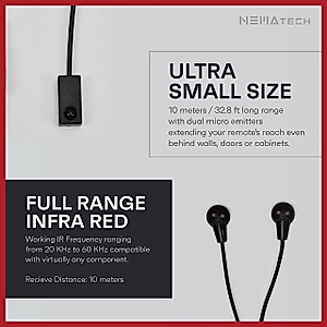 NemaTech Premium Multi-Room Remote Control IR Extender and Repeater Solution (USB Powered)