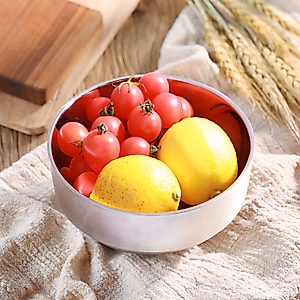 Aiilmidani 10 Pack Stainless Steel Bowls, 12 Oz Insulated Soup Bowls Snacks Bowls Lightweight Salad Bowls, 304 Double-walled Metal Bowls Serving Dishes for Sauces, Rice, Noodles, Ice Cream, 11.5cm