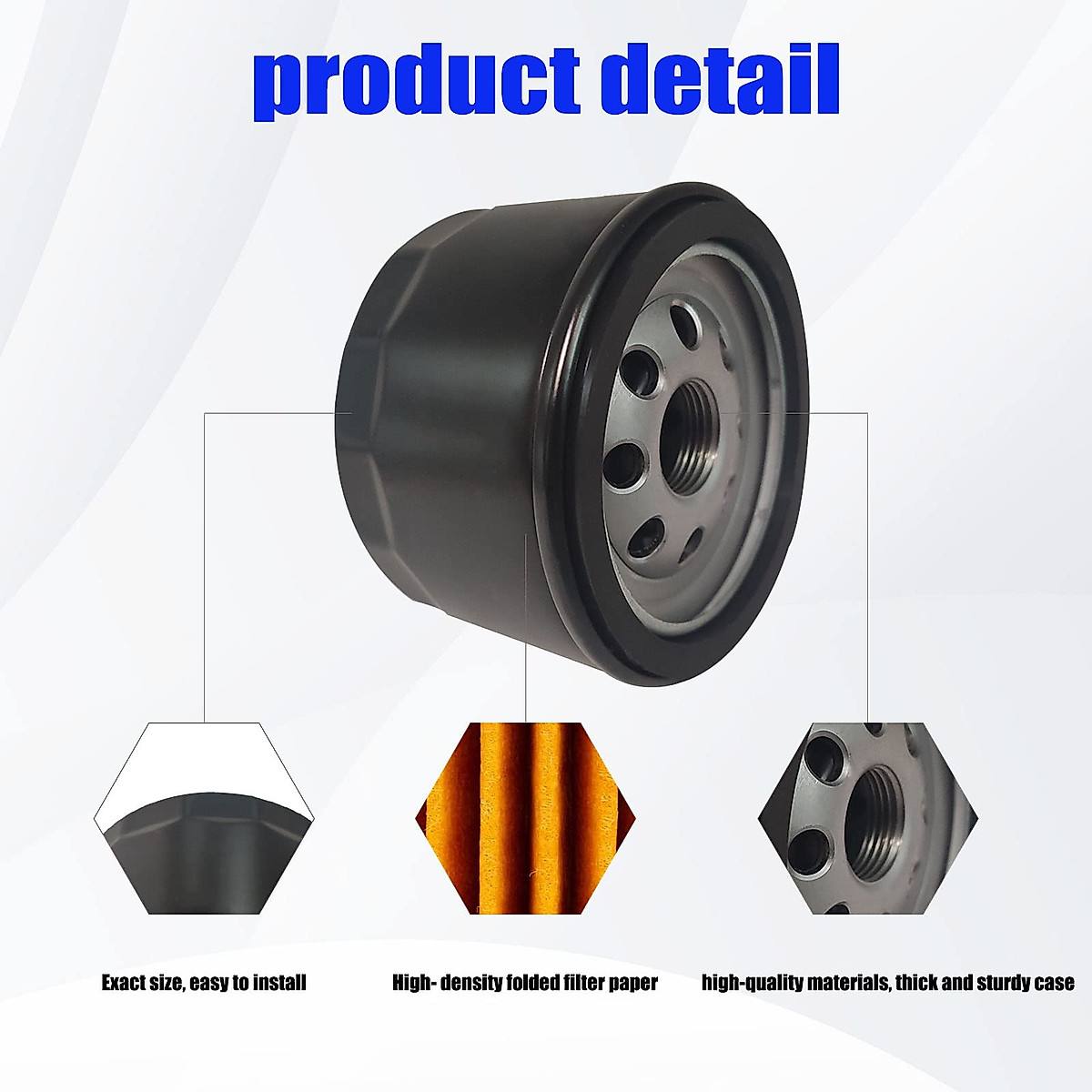 Welandya Oil Filter 12 050 01 Compatible with Kohler Engine,Lawn Mower Oil Filter Troy Fit for Bilt Bronco 12 050 01-S, 1205001 12 050 01-S1(1PCS), black