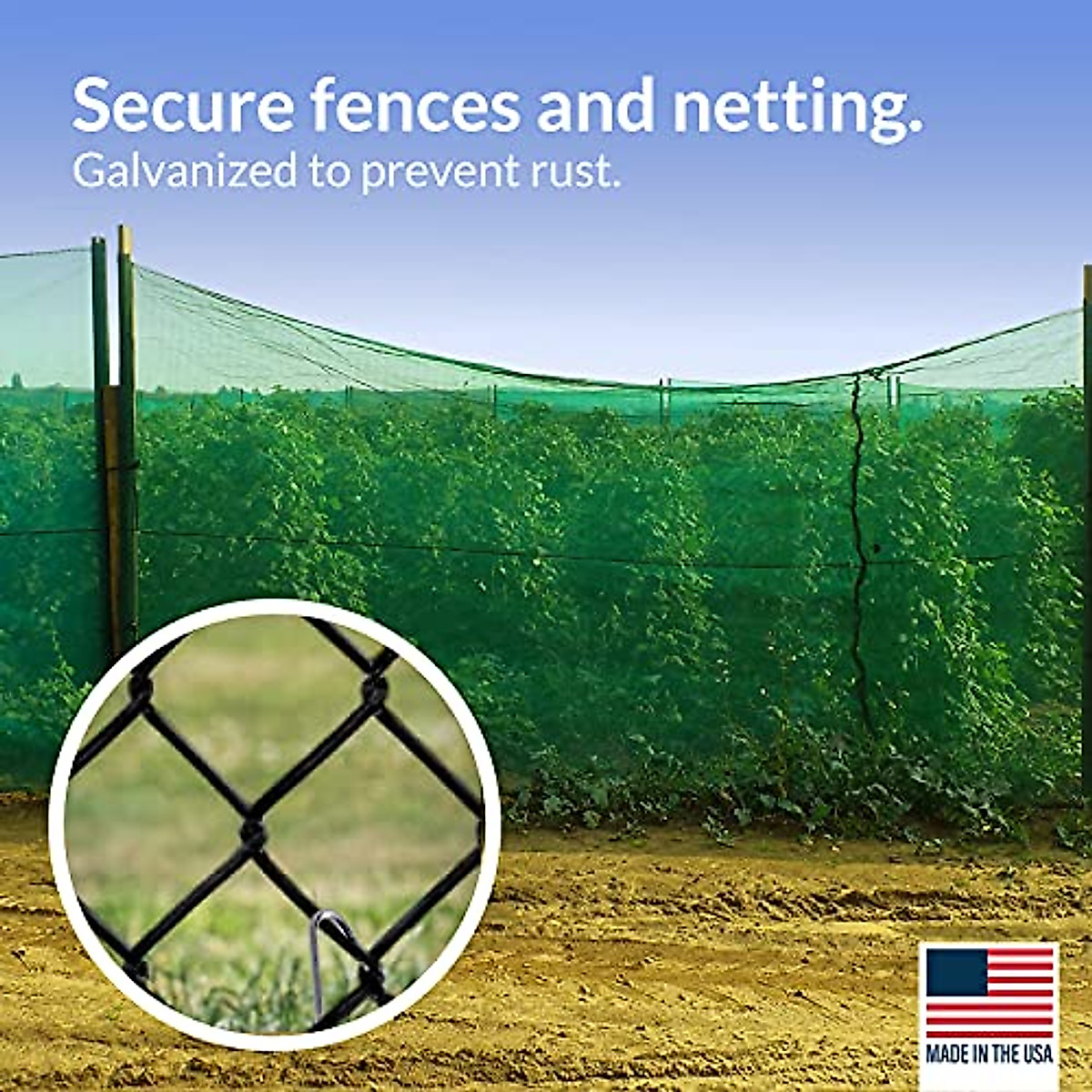 Pinnacle Mercantile 30 Pack Tent Stakes Metal Garden Edging Fence Hooks Pegs Christmas Decoration Stakes Made USA 9 inches Long