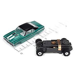 Auto World Thunderjet OK Used Cars 1969 Chevrolet Nova SS (Green) HO Scale Slot Car