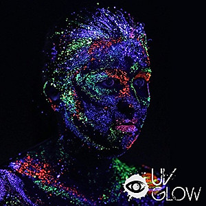 UV Glow Blacklight Face and Body Paint 0.34oz - Neon Fluorescent (0.34 Fl Oz (Pack of 7))