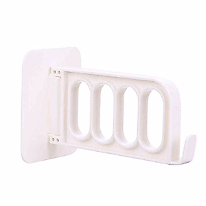 JEONSWOD Hanger Hooks, Clothes Storage Rack, Multi Function Self Adhesive Wall Hanging Coat Plastic Clothes Dryer Rack Hanging Holder (Color : White)