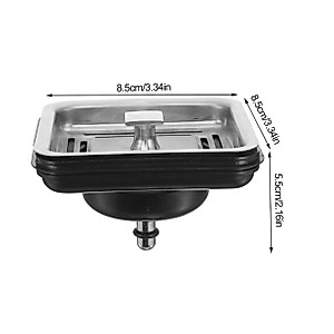 2pcs Kitchen Garbage Disposer Bathtub Drain Stopper Smasher Sink Flume Kitchen Waste Basket Strainer Anti-blocking Mesh Drain Strainer Waste Silver Veemoon