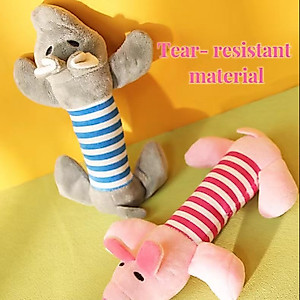 DURAGS Interactive Dog Toys with Reinforced Fabric - Set of 3 Unique Styles for Chewing and Play (Yellow Duck)
