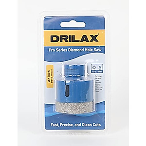 2 inch Diamond Hole Saw Heavy Duty Masonry Drill Bit for Concrete, Granite, Quartz, Porcelain, Ceramic Tile, Brick Cinder Blocks 5/8"-11 Thread Connection for Angle Grinders 2 Diamond Hole Saw