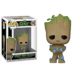 POP Marvel: I Am Groot - Groot with Grunds Funko Vinyl Figure (Bundled with Compatible Box Protector Case), Multicolored, 3.75 inches