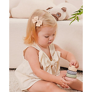 Jollybows 20pcs Baby Hair Clips Girls Bows 2" Mini Alligator Clip Toddler Pigtail Bow Fine Hair Clip