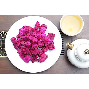 CHAVI Freeze-Dried Diced Dragon Fruit Snack - 2 Oz - Healthy 1 Ingredient Superfood - No Added Sugars or Preservatives - Non-GMO, Vegan, Gluten-Free…