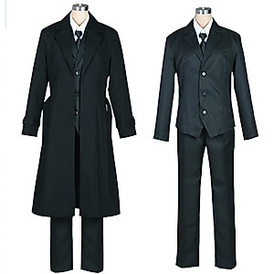 Lmetsky Dazai Osamu Cosplay,Dazai Osamu Costume Outfit Black Suit Dazai Cosplay Costume Yellow Uniform With Wig Halloween