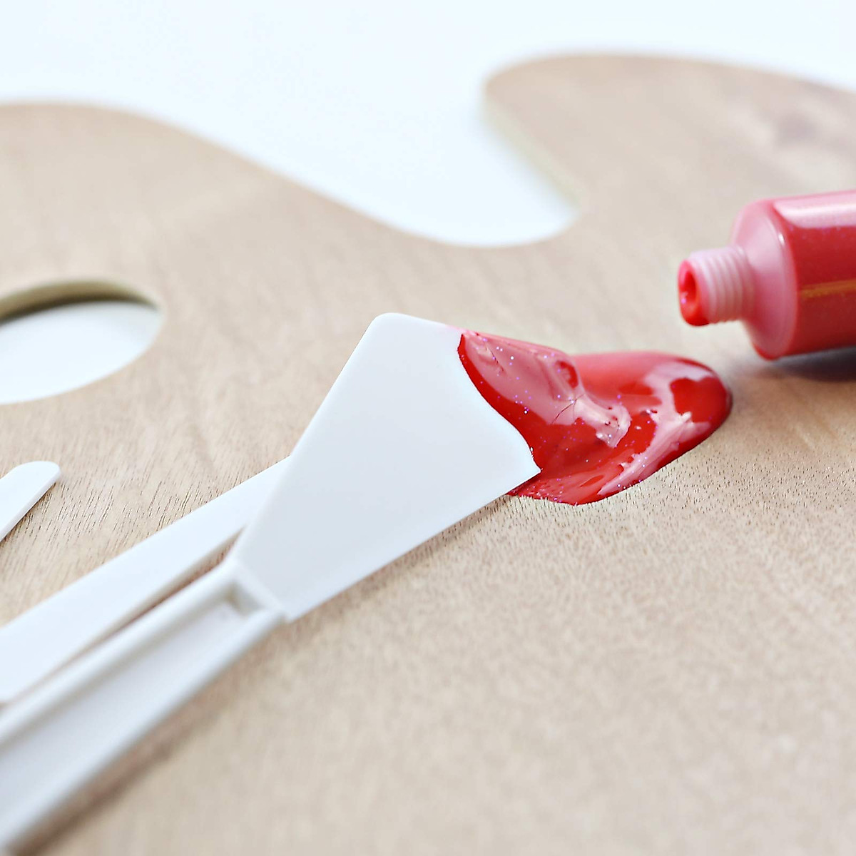 Oval Wooden Palette with Knives by Artist's Loft