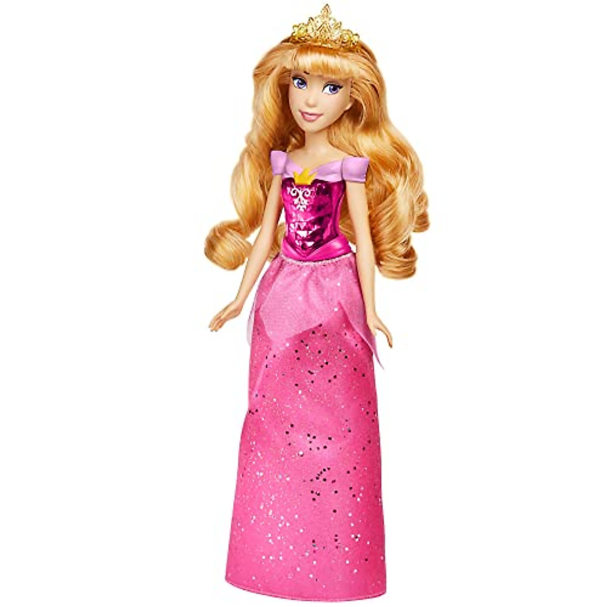 Disney Princess Royal Shimmer Aurora Doll, Fashion Doll with Skirt and Accessories, Toy for Kids Ages 3 and Up, Pink
