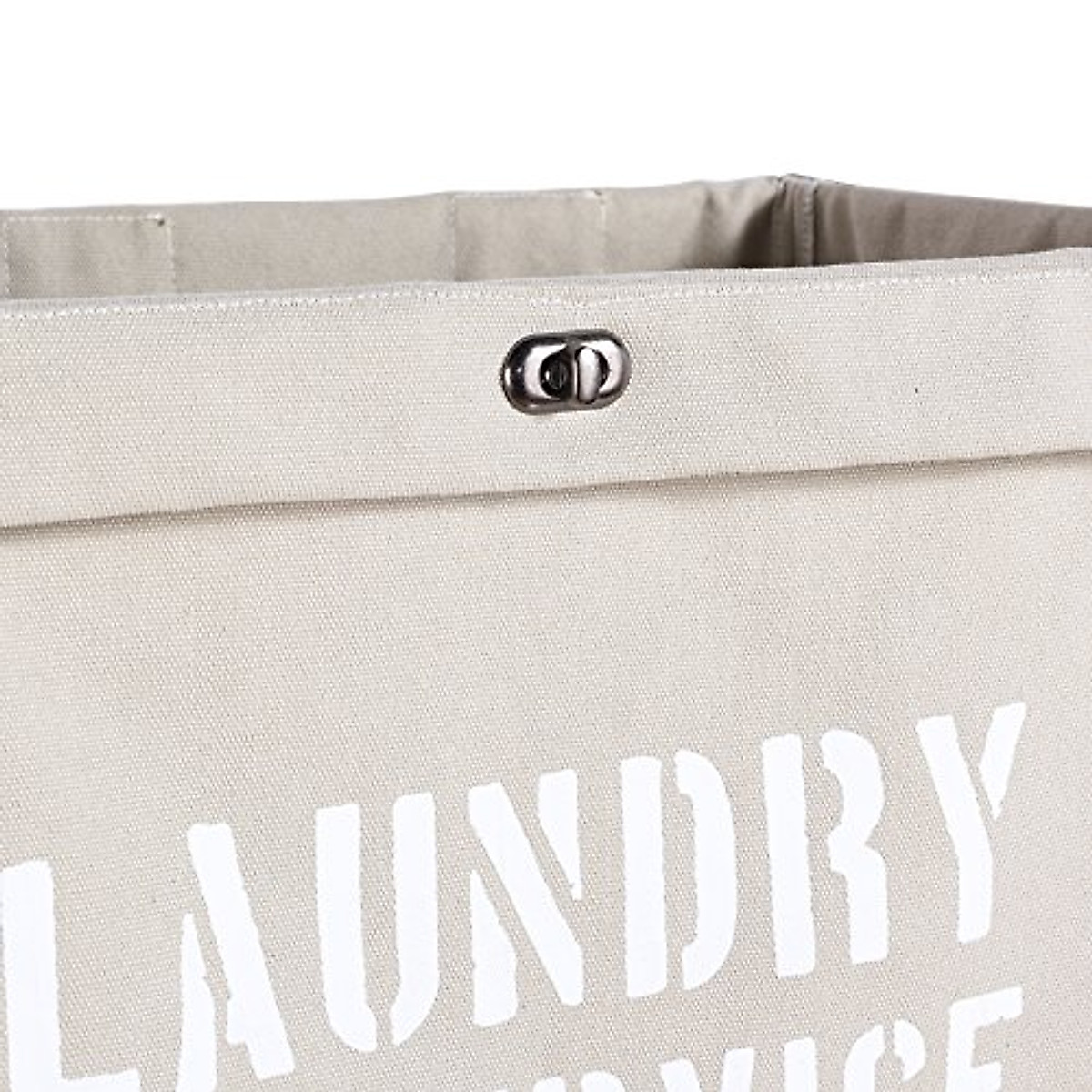 Danya B. Army Canvas Laundry Hamper on Wheels, Canvas Laundry Bag, Laundry Basket with Wheels