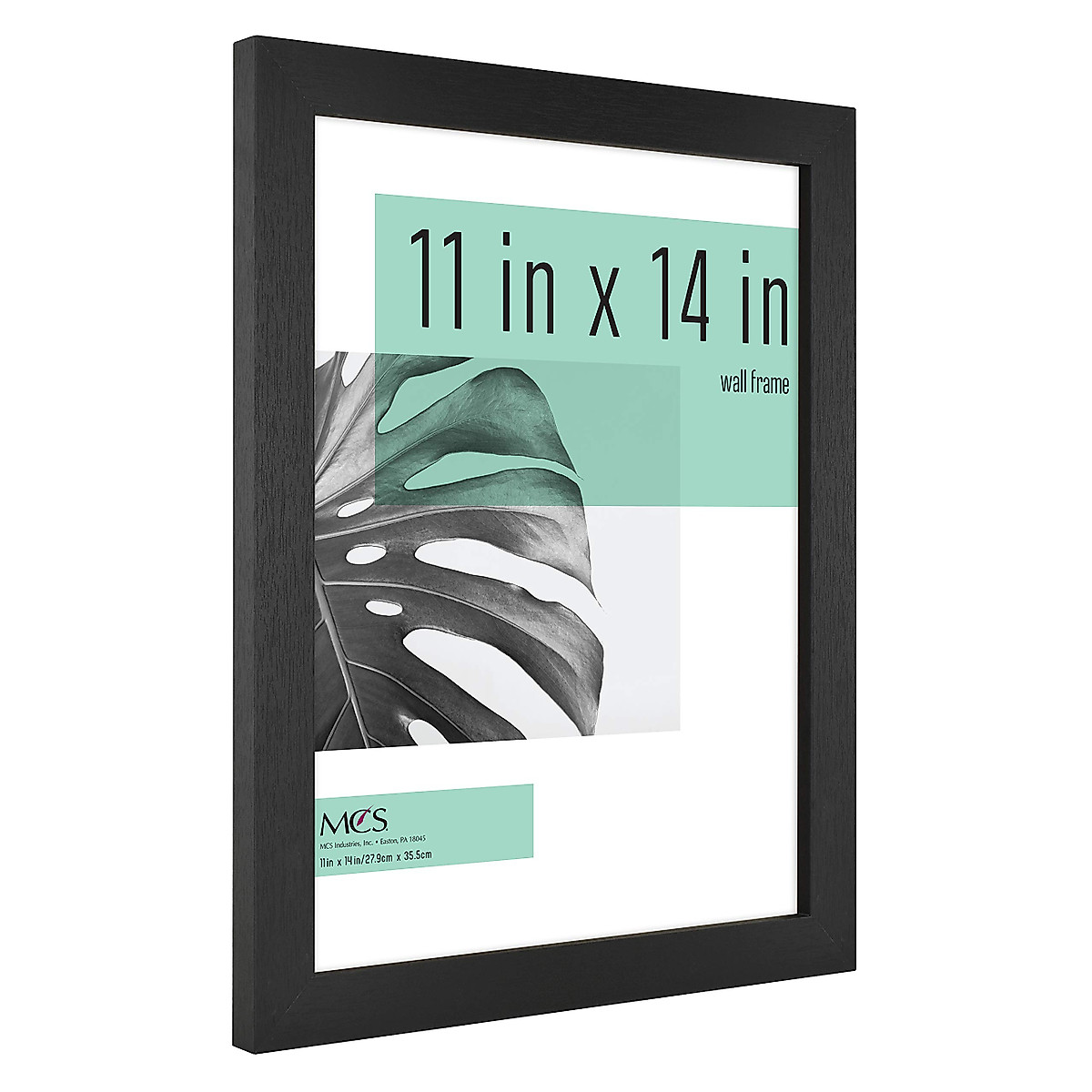 MCS Studio Gallery 11x14 Picture Frame Black Woodgrain, Rectangle Photo Frame for Photos, Posters & Art Prints (2-Pack)