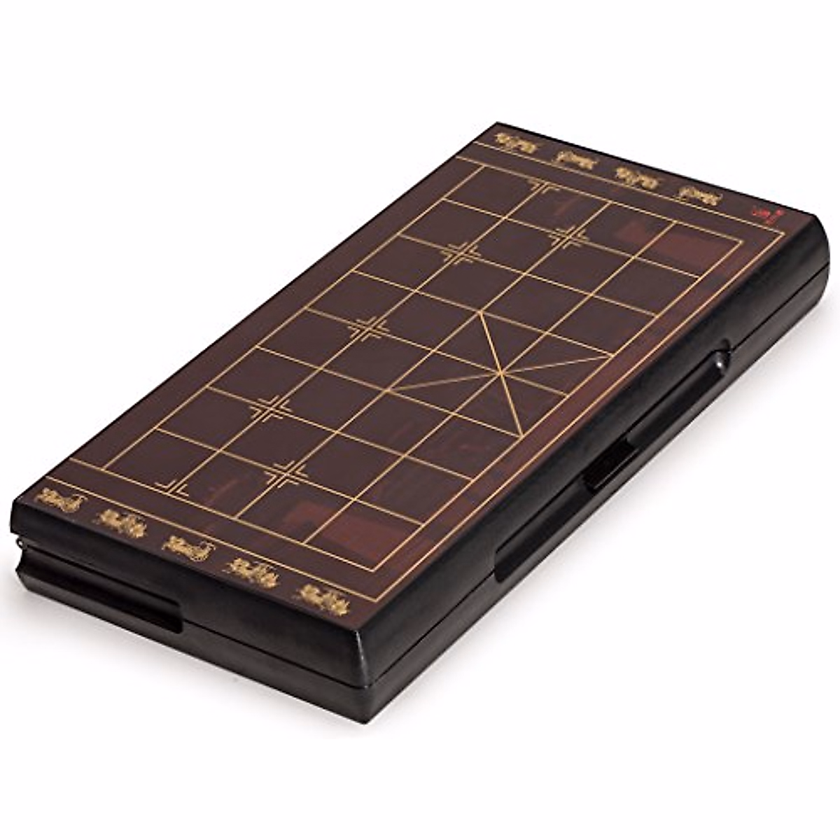 Yellow Mountain Imports Chinese Chess (Xiangqi) Magnetic Travel Board Game Set (12.8-Inch) with Jade-Colored Playing Pieces