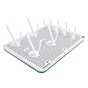 Nanobebe Slim Drying Rack – Adjustable Baby Bottle Drying Mat with Built in Drainer & 8 Moveable Pegs – Easily Dry & Store Breastfeeding Essentials Anywhere with Travel Bottle Drying Rack