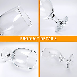 Ufrount 13 OZ Red&White Wine Glasses,Clear Water Goblets Set of 12,Multi-purpose Water Goblet Glasses Dessert Port Short Stemmed Drinking Glass for Party,Wedding,Home Bar