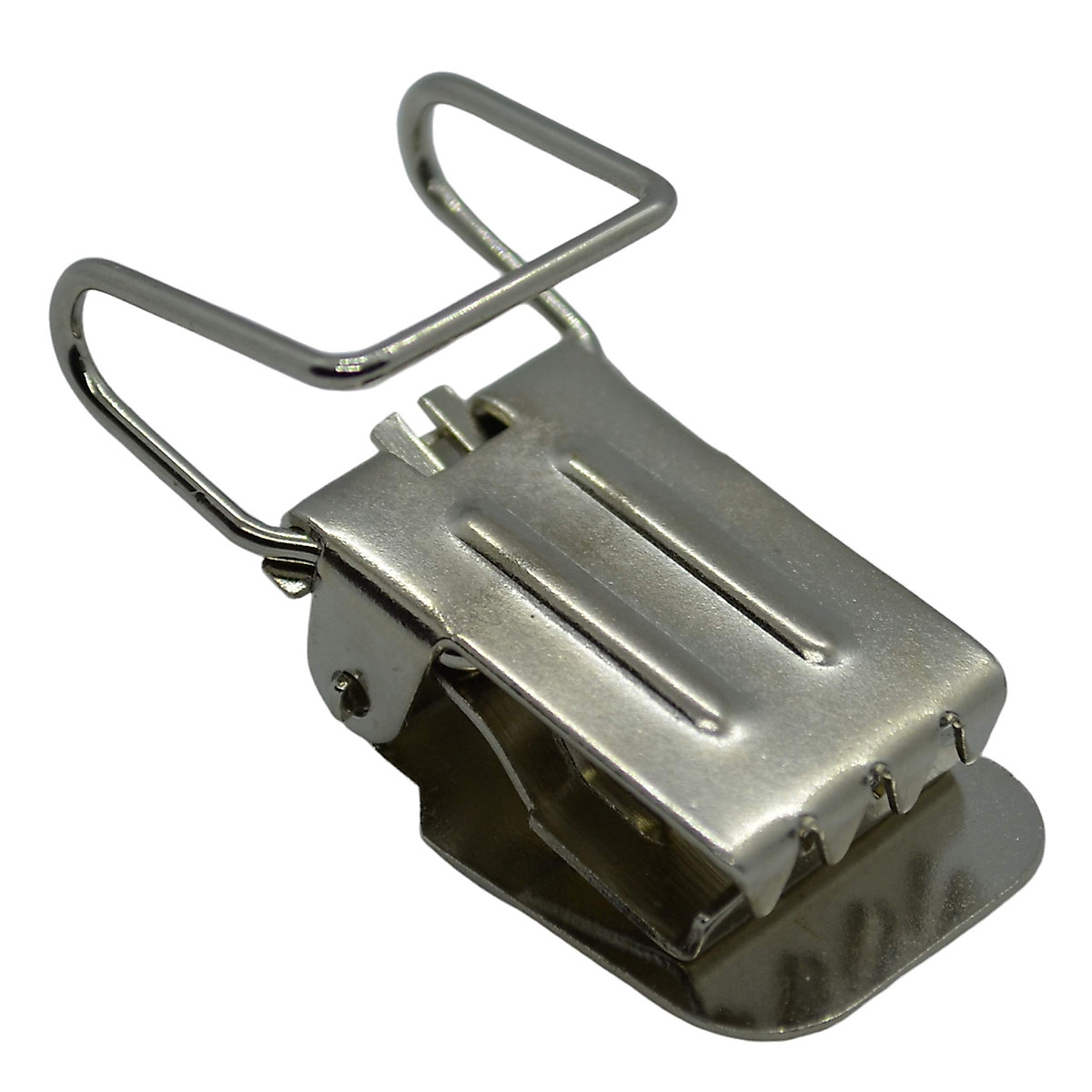 ANDUSTRIAL - Small Strong and Durable Nickle Plated Steel Clips/Clamps for Displaying Rug, Tapestry, Hides, Quilts, Mats, Towels, Linen On Wall - Wire Backed Alligator Clips - Silver, 10 Clips