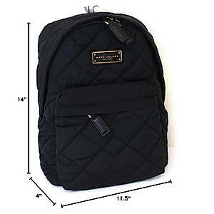MARC JACOBS black quilted backpack M0011321, 11.5" (L) x 14" (H) x 4" (W)