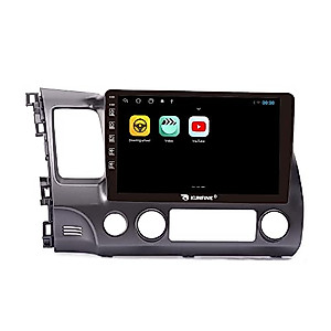 KUNFINE Android Radio CarPlay &Android Auto Autoradio Car Navigation Stereo Multimedia Player GPS Touchscreen RDS DSP BT WiFi Headunit Replacement for Honda Civic 2004-2011, if Applicable