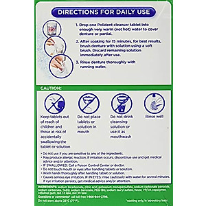 Polident Smokers Denture Cleanser 120 ea (Pack of 2)