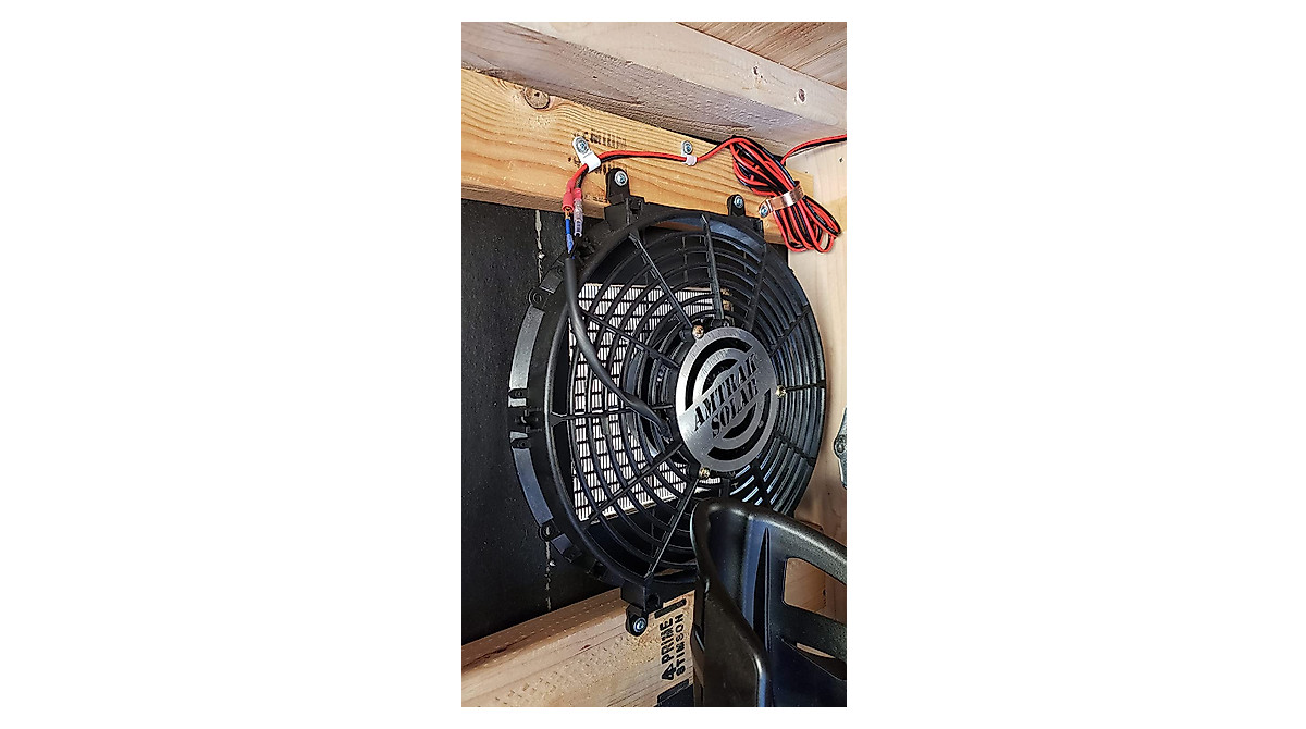 Amtrak Solar 12-Inch Solar Attic Fan, Powerful 100 Watt Fan Quietly ...