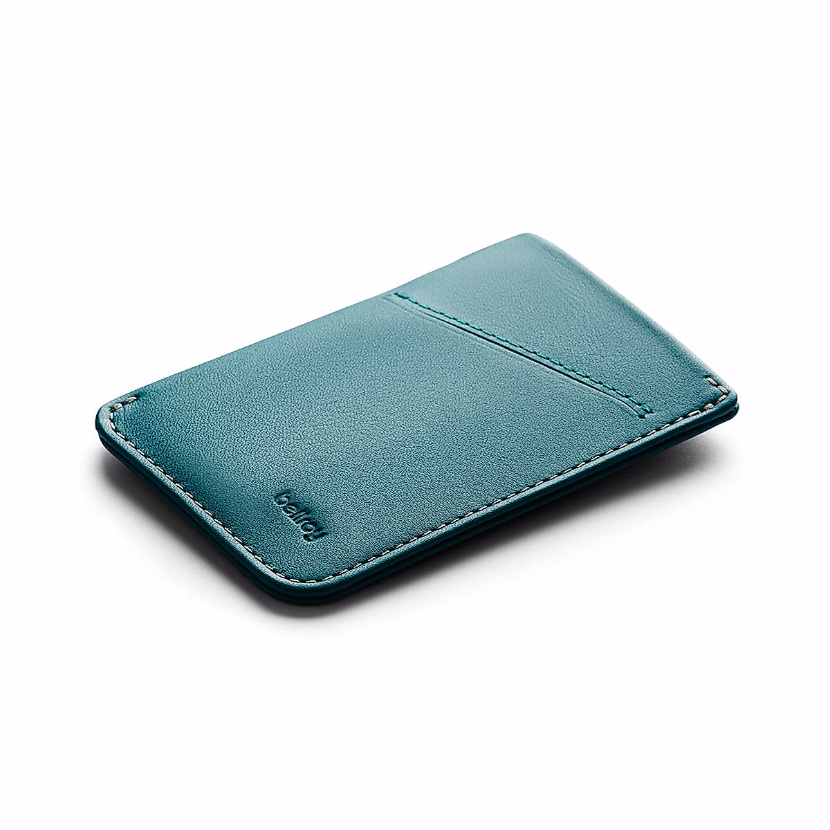 Bellroy Card Sleeve (Premium Leather Card Holder or Minimalist Wallet, Holds 2-8 Cards or Business Cards, Folded Note Storage) - Teal