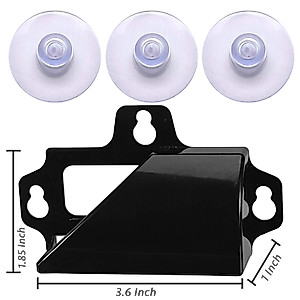 TrexNYC Toll Pass Holder for Car, Super Strong Holder with Suction Cups Holds Tightly to Your Car Windshield (Black, 1 Pack)