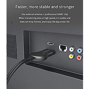 Zadmory Wireless WiFi Display Adapter Dongle,MiraScreen E8 2.4G HDMI Display Adapter Receiver,1080P& Dual Band Wireless WiFi Adapter Mirroring Screen, (Black),E8'